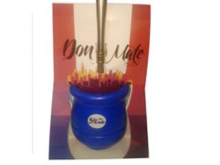 DON MATE AZUL C/BOMBILLA ACERO INOX. – Bazar Total